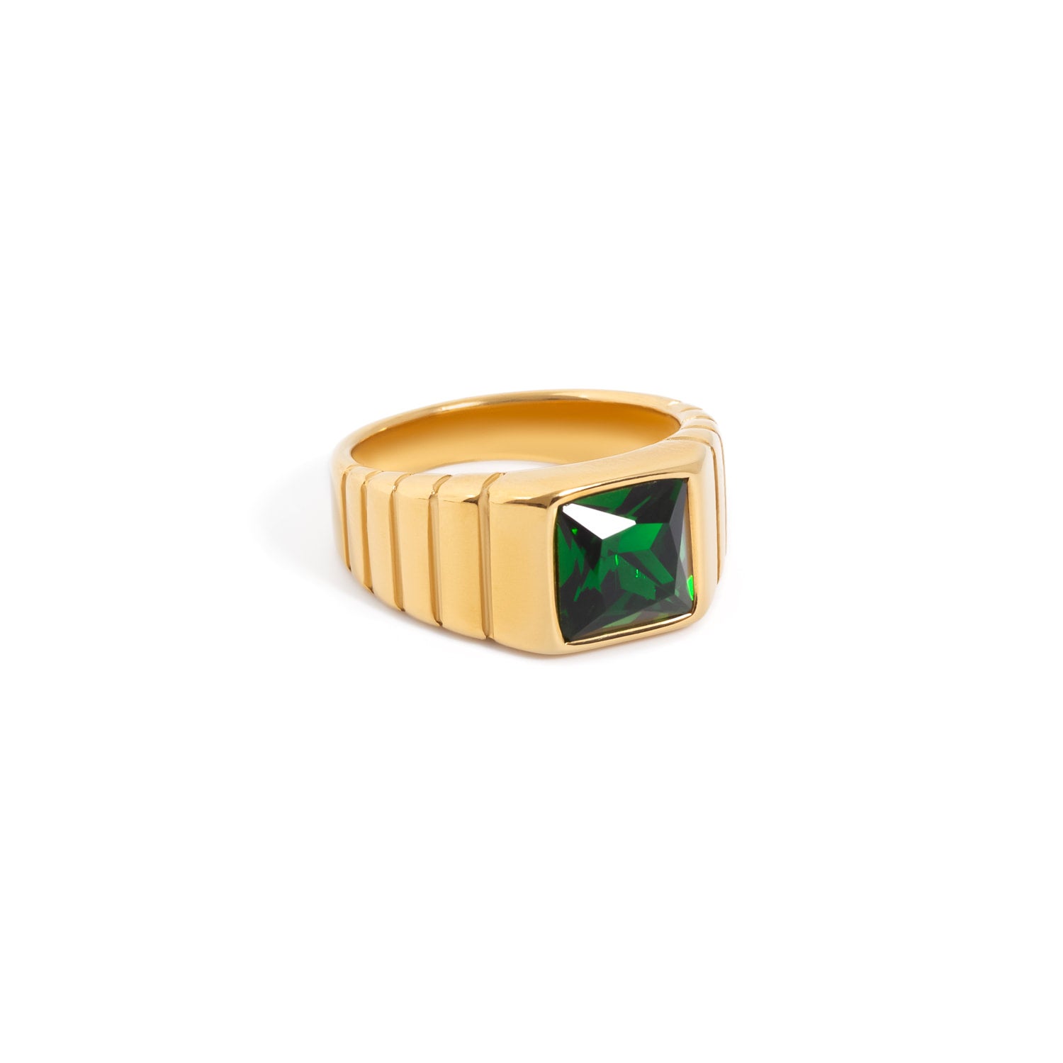 Signet Ring - Emerald | MASHALLAH